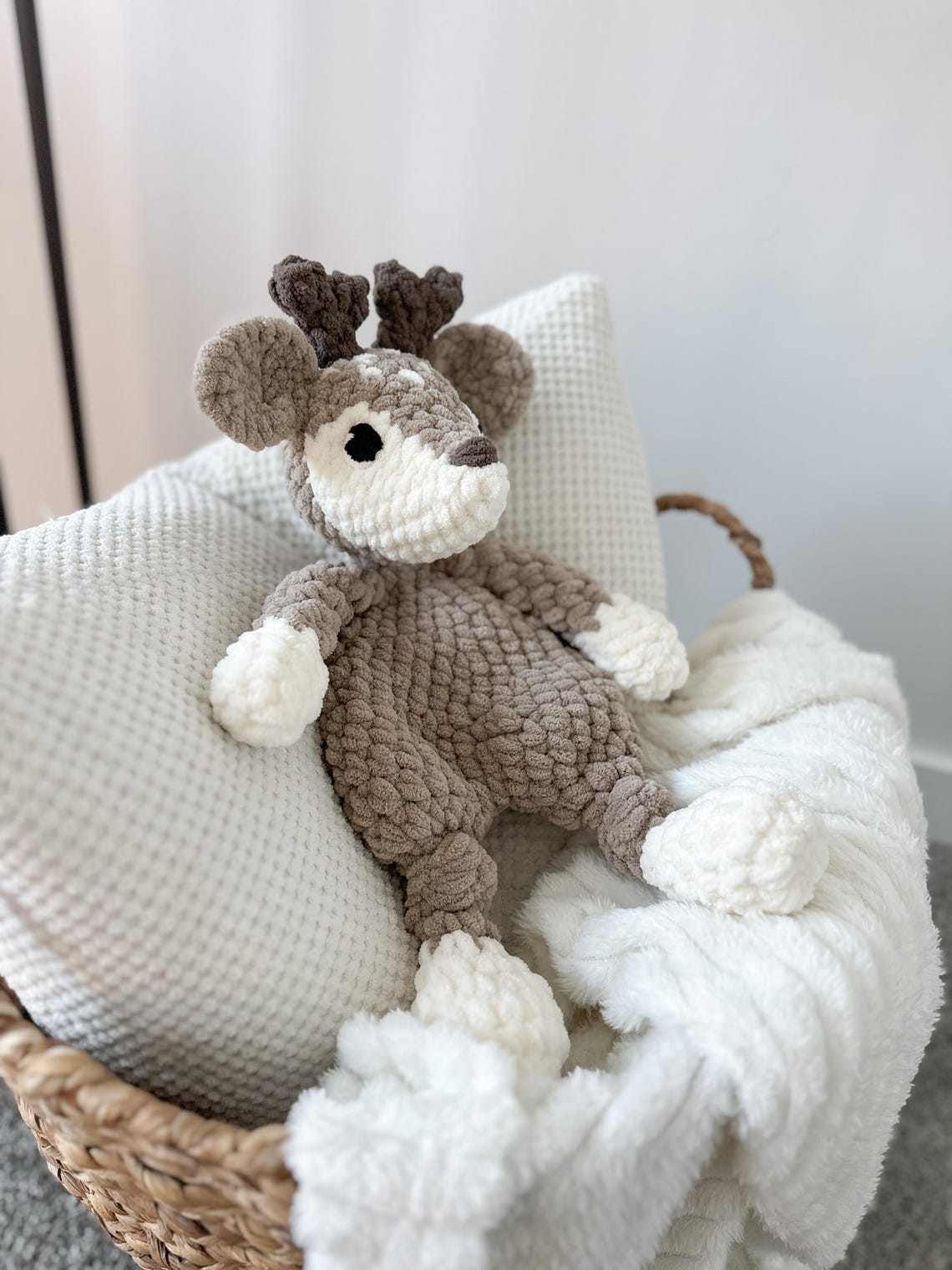 Reindeer Snuggle Buddy - Made to Order (medium 15") | Deer Lovey ...