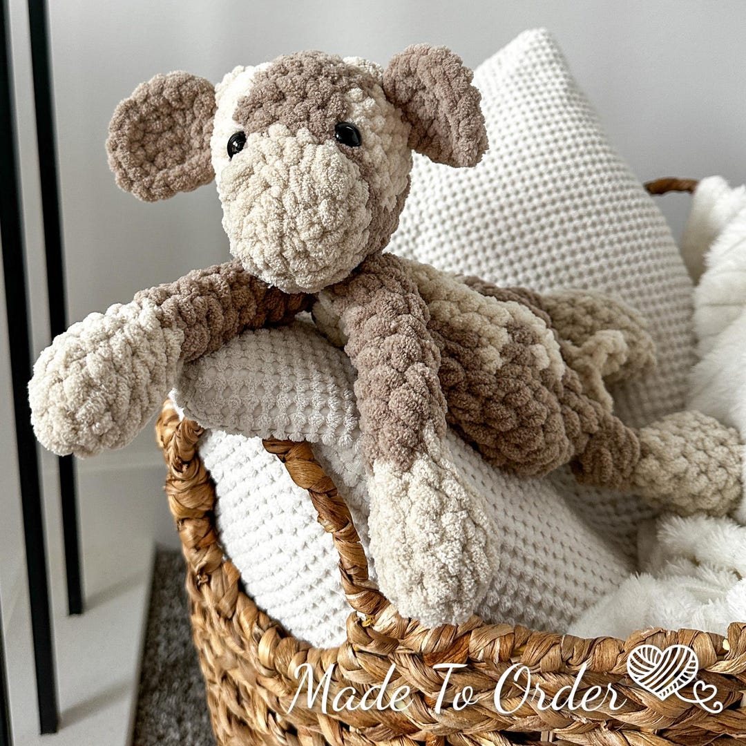 Crochet Cow Lovey: Handmade Snuggle Buddy - Etsy