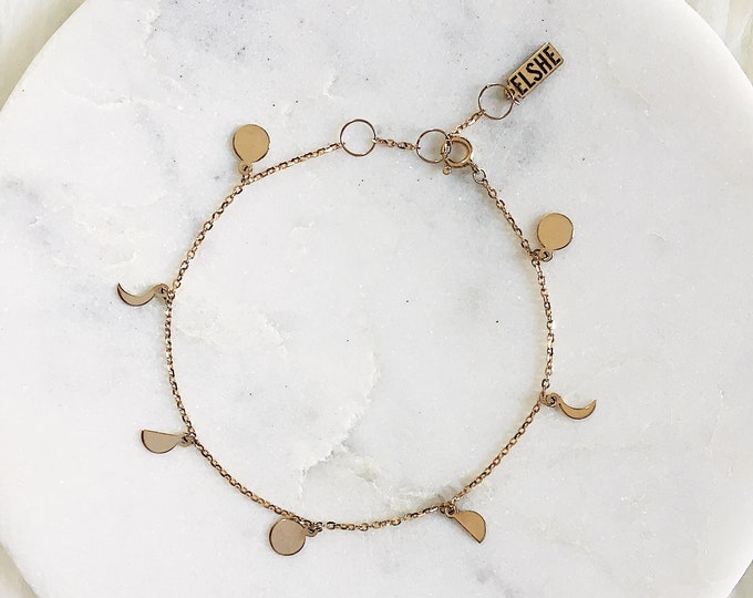 Silver Bracelet, Moon Phases Bracelet, Moon Phase Jewelry, Moon ...