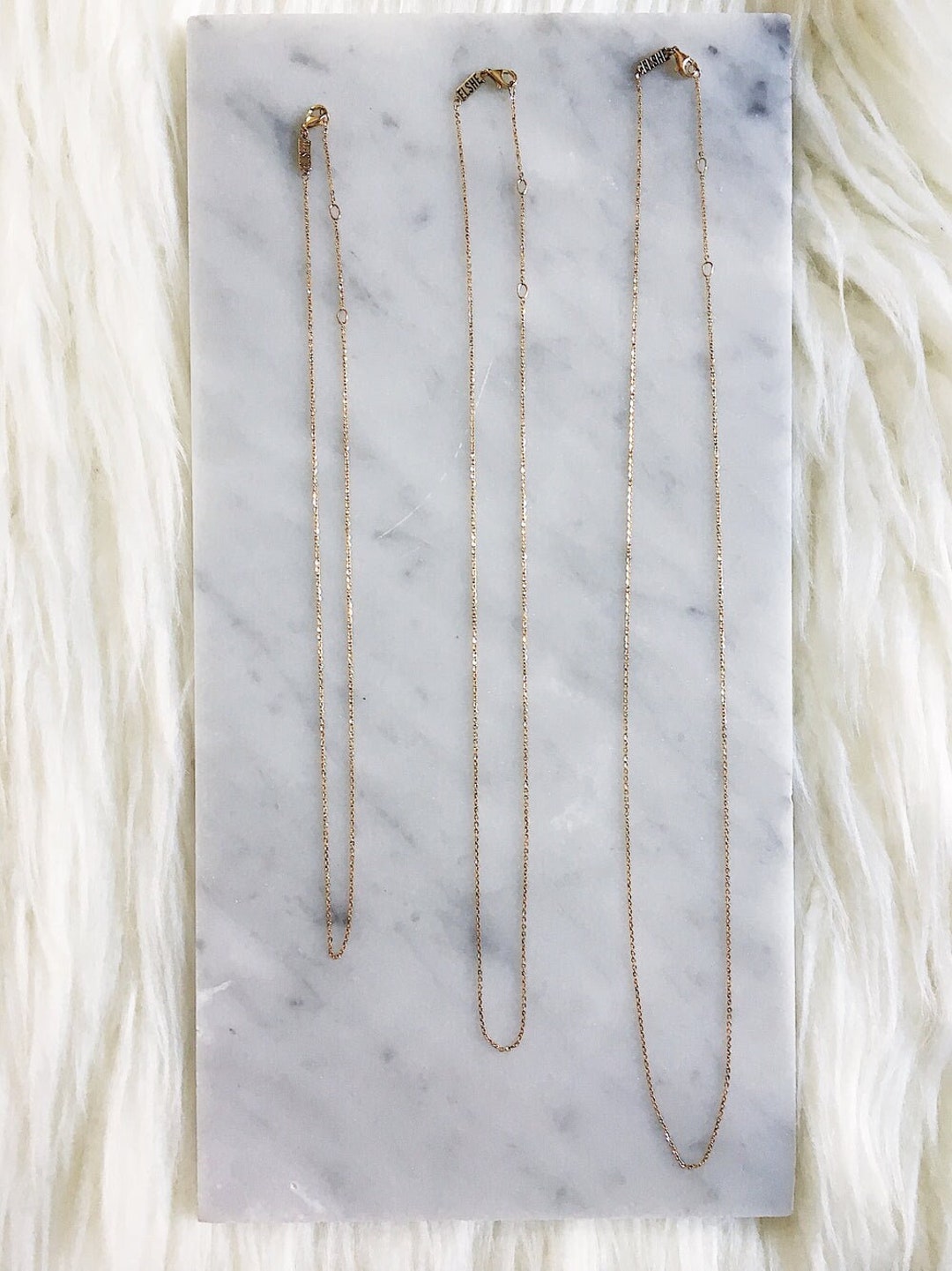 14k GOLD NECKLACE CHAIN // Interchangeable Charms + Chains / Mix ...