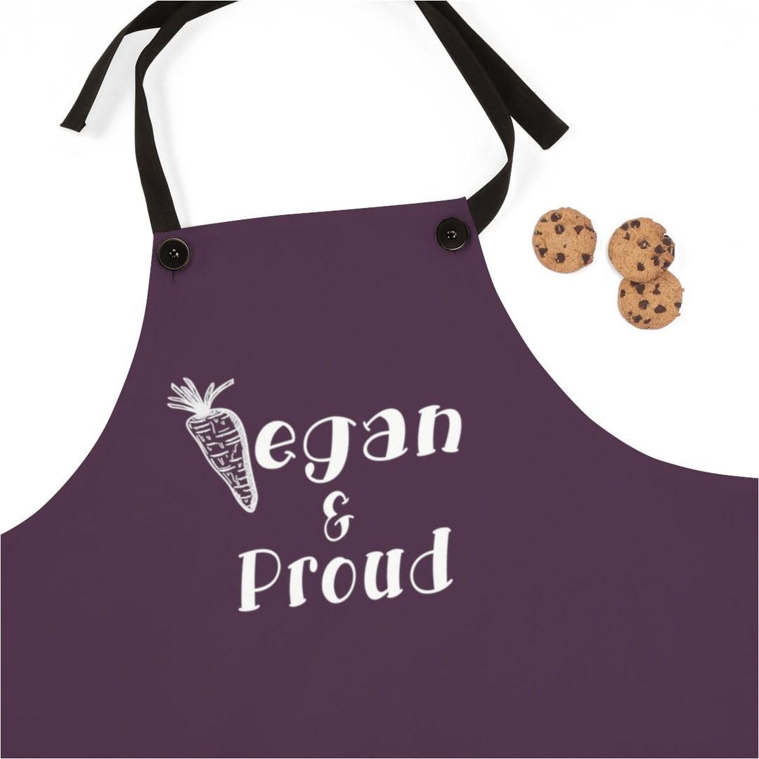 Vegan and Proud Apron, Kitchen Apron, Baking Gift, Apron for Women ...