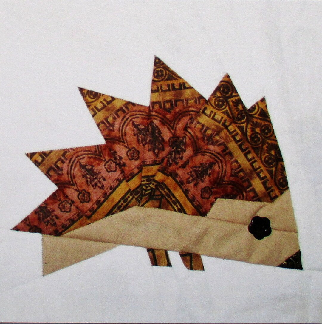 Hedgehog Greetings Card - Patchwork Design - Medway Patchers Kent - Etsy UK
