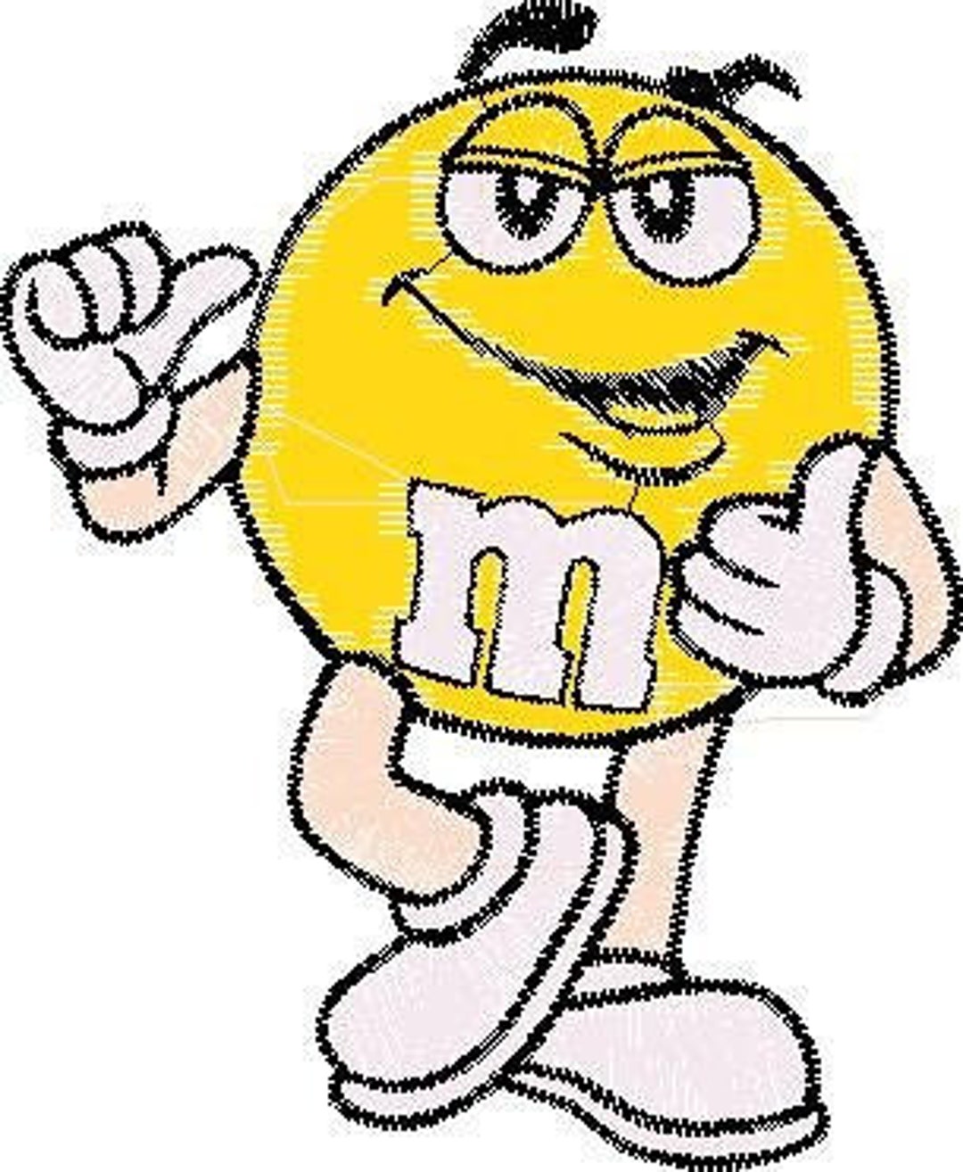 M & M Character Embroidery Design - Etsy
