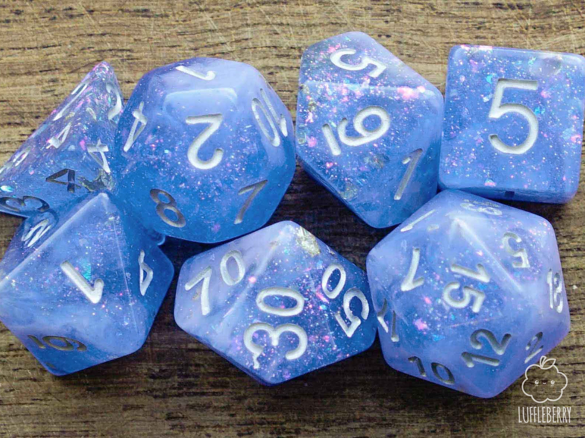 Blue Nebula Dice D&D Dice Gift Set 7 Piece Polyhedral Dice - Etsy