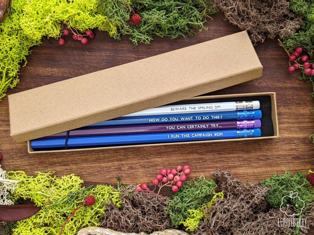 Dungeon Master Pencil Gift Set 4 Pencil Set With Box - Etsy Australia
