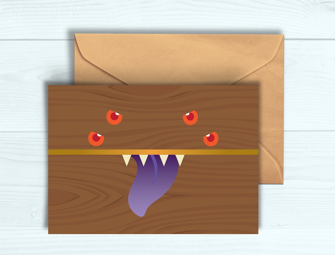 Mimic Card | D&D/RPG Funny Card | A6 Card With Kraft Envelope ...