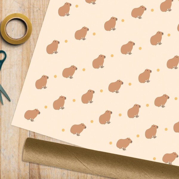 Capybara Wrapping Paper - Etsy
