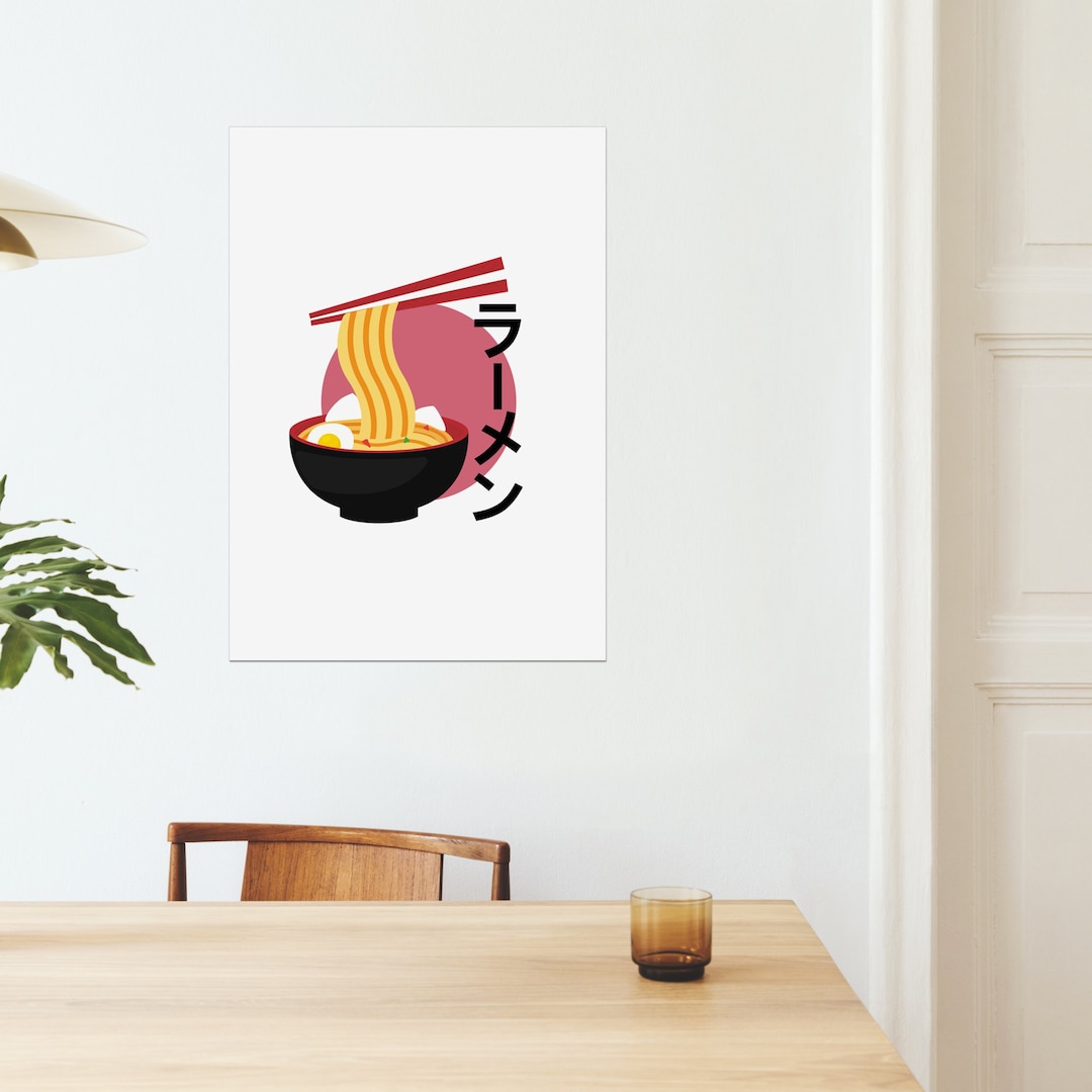 Ramen Noodles Poster A4 A3 A2 A1 Print Office Home Wall Japanese Food ...