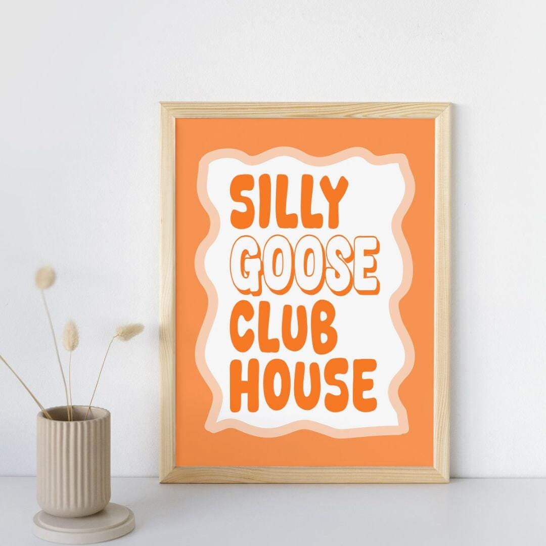 Silly Goose Club House Poster A4 A3 A2 A1 Print Music Couples in the ...