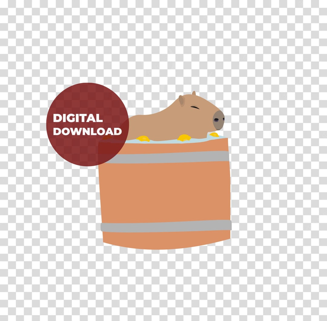 Capybara Lemon Bath for Commercial or Personal Use Illustration File ...