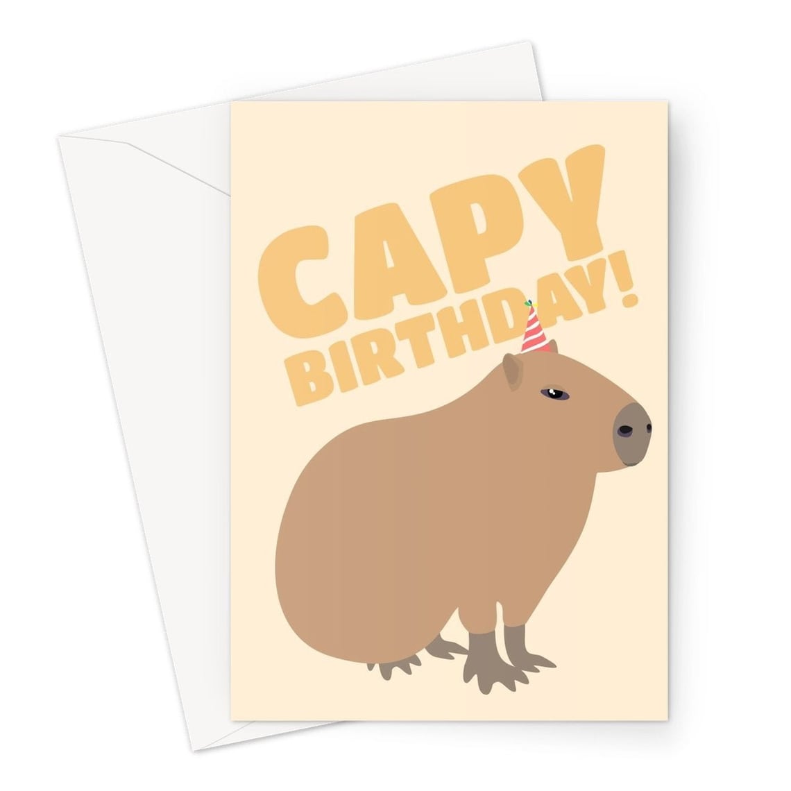 Capy Birthday A5 Greeting Card Birthday Capybara Funny Cute - Etsy