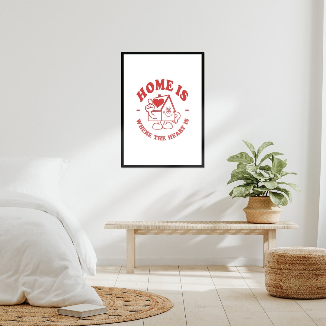 Home is Where the Heart is Poster A4 A3 A2 A1 Print Living Room Family ...
