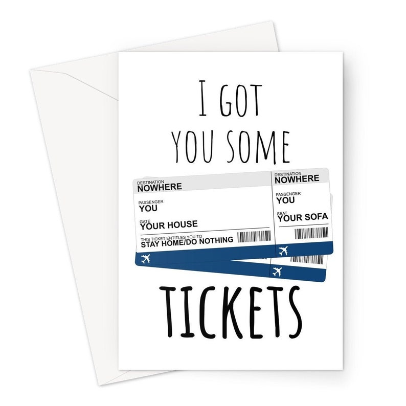 I Got You Some Tickets to Nowhere Stay Home / Do Nothing A5 - Etsy UK