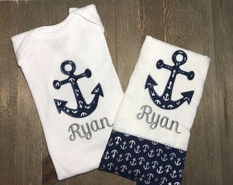 Baby boy anchor | Etsy