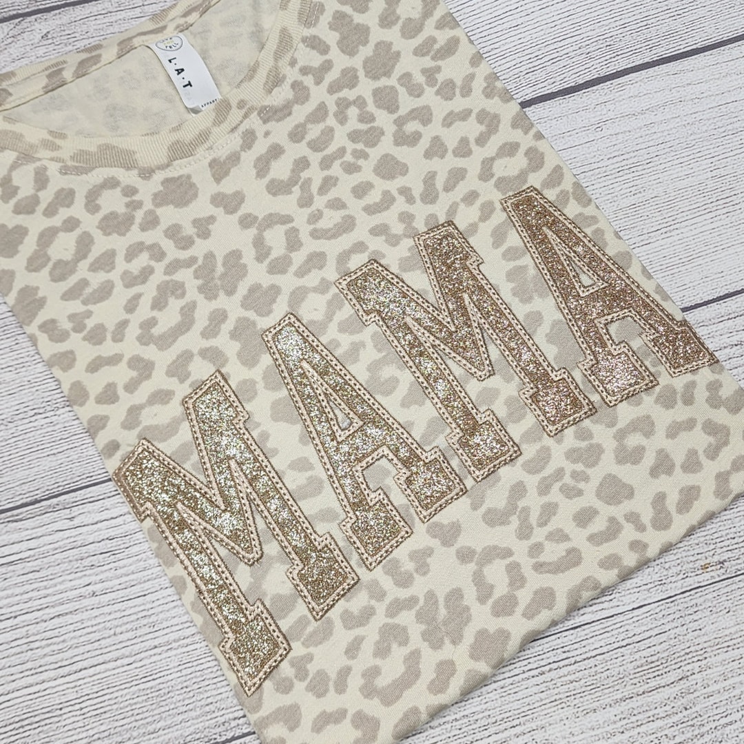 MAMA T-shirt, Leopard Pattern Shirt - Etsy