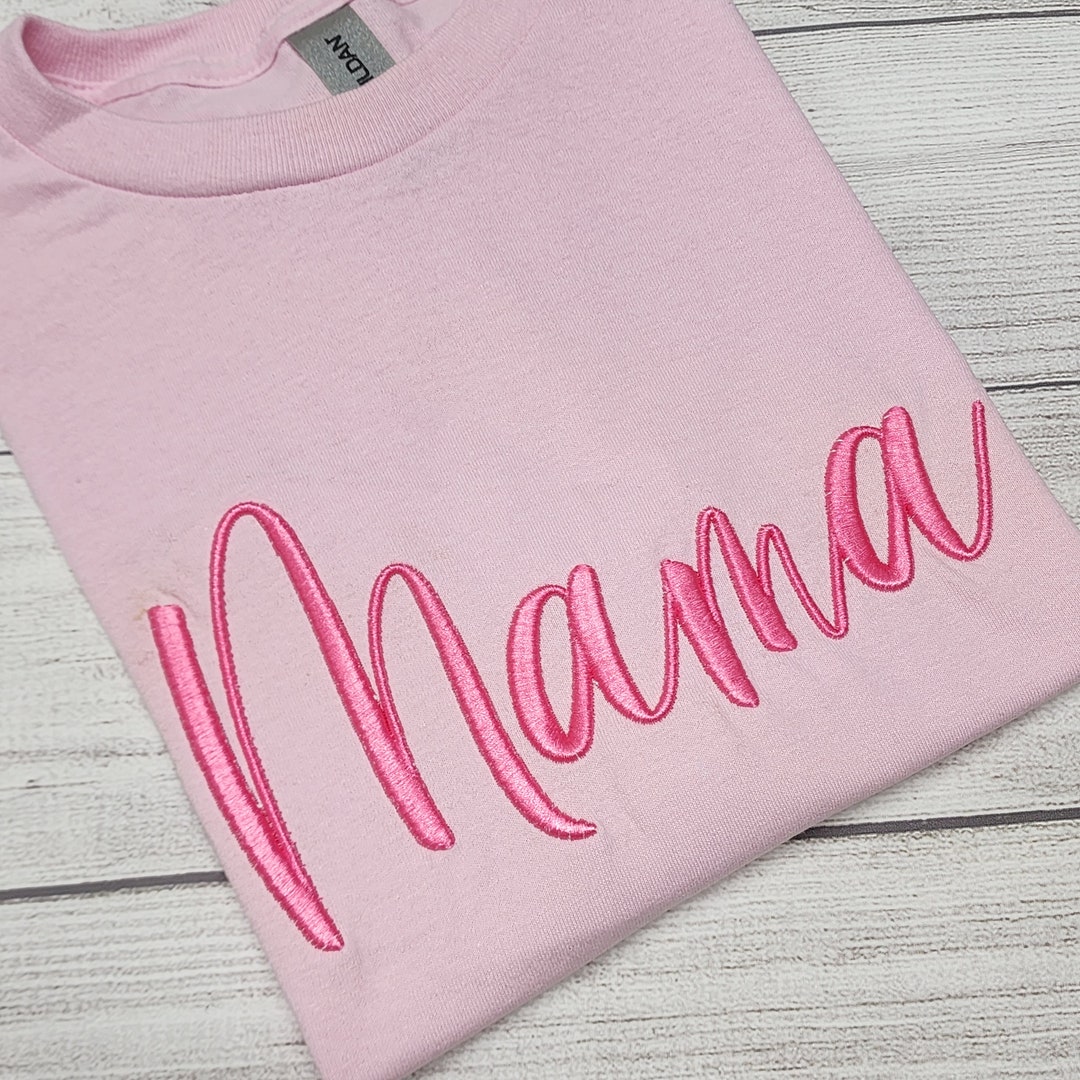 3D Puff Mama Embroidery T-shirt or Sweatshirt - Etsy