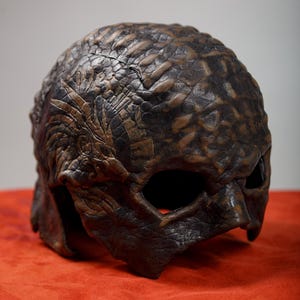 Black Brown Leather Helm "jormungandr", Dragon Images on the Temples ...