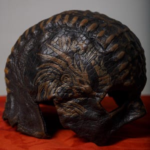 Black Brown Leather Helm "jormungandr", Dragon Images on the Temples ...