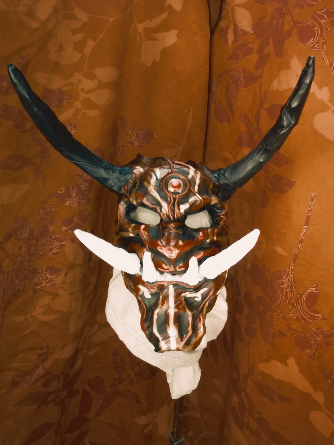 The Fearsome Oni Mask: A Glimpse Into Ancient Shadows - Etsy