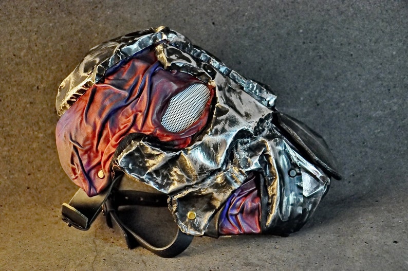 Leather Mask state of Decay Red Black Metal | Etsy