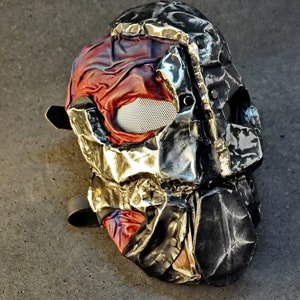 Leather Mask "state of Decay" Red Black Metal, Custom Order, Strap ...