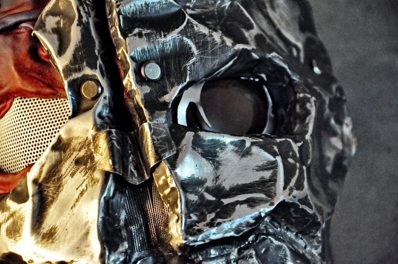 Leather Mask state of Decay Red Black Metal | Etsy