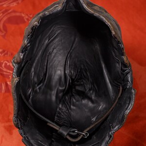 Black Brown Leather Helm "jormungandr", Dragon Images on the Temples ...