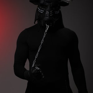 Leather Bull Mask: Minotaur Helmet, Totem Costume Hood - Etsy