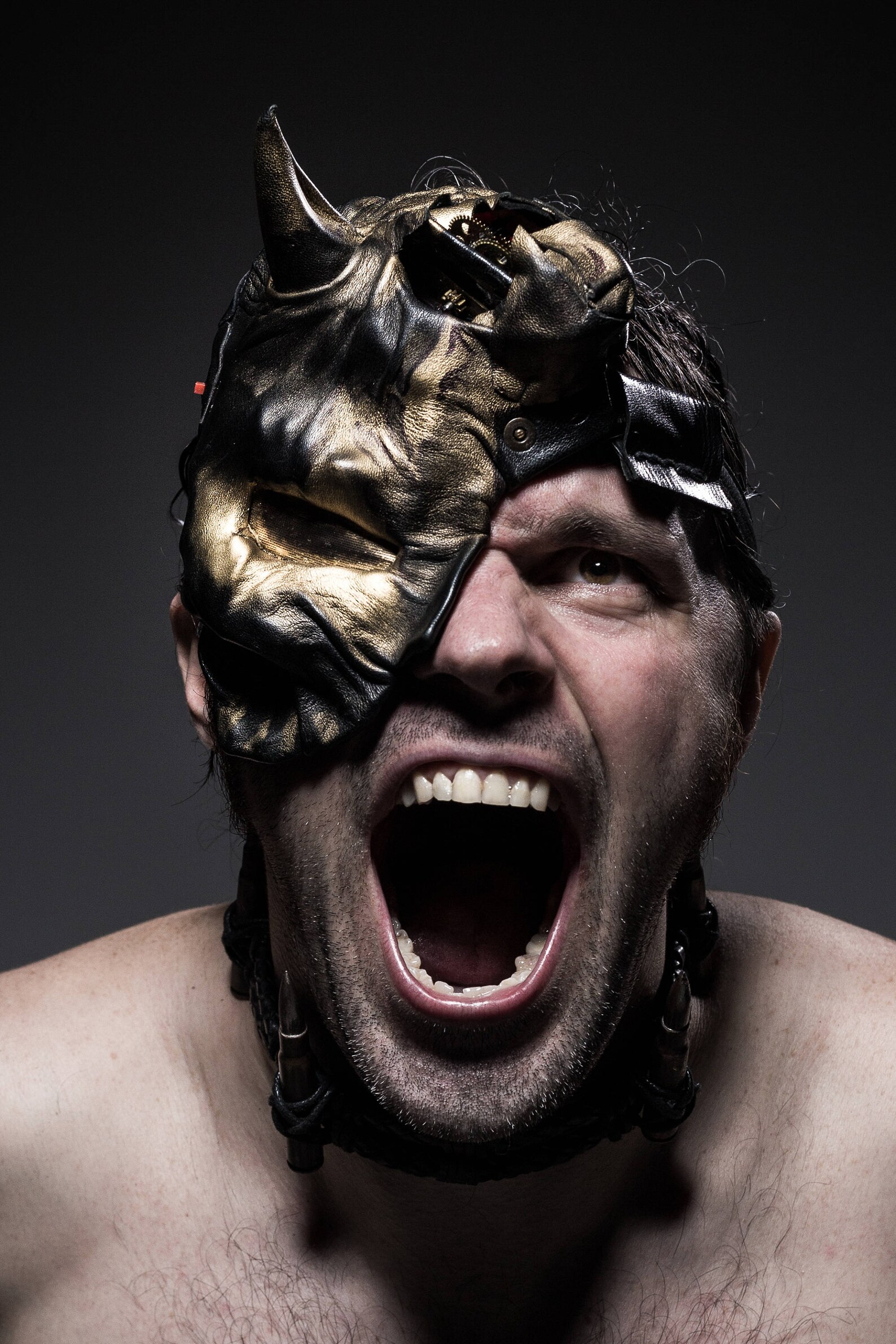 Steampunk Mask With Illumination and Moving Gears Black Gold - Etsy