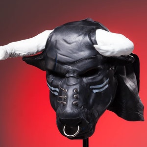 Leather Bull Mask: Minotaur Helmet, Totem Costume Hood - Etsy