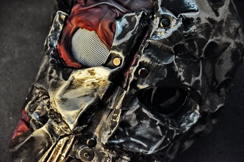 Leather Mask state of Decay Red Black Metal | Etsy
