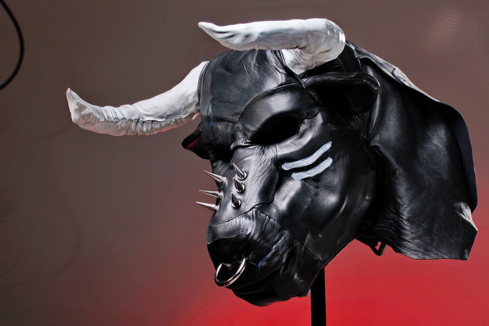Bull Hood Leather Mask of Great Bull Minotaur Leather Mask - Etsy
