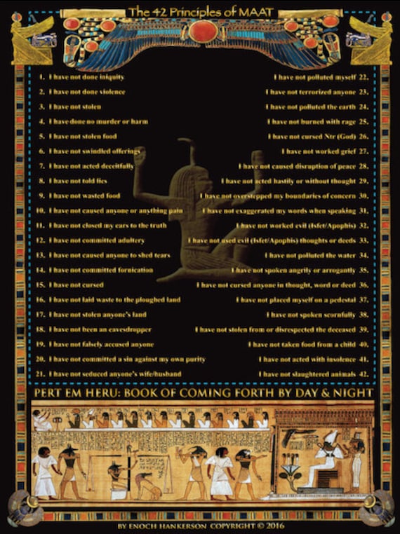 42 Laws Of MAAT Pert Em Heru Coming Forth By Day And Night Etsy 42-laws-of-maat-pert-em-heru-coming-forth-by-day-and-night-etsy