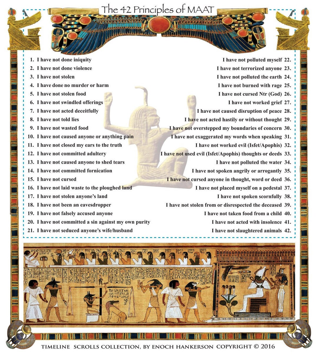 The 42 LAWS OF MAAT - Faux Plants & Greenery - Etsy