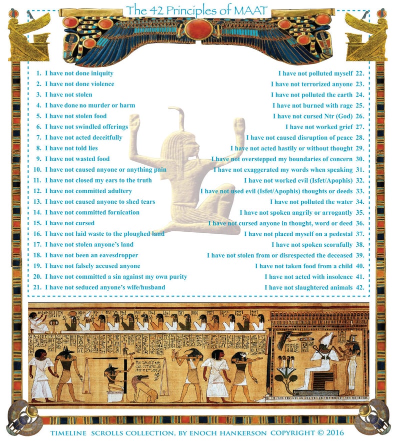 42 Laws Principles Of MAAT Coming Forth By Day And Night Etsy 42 Laws Principles Of MAAT Coming Forth By Day And Night Etsy