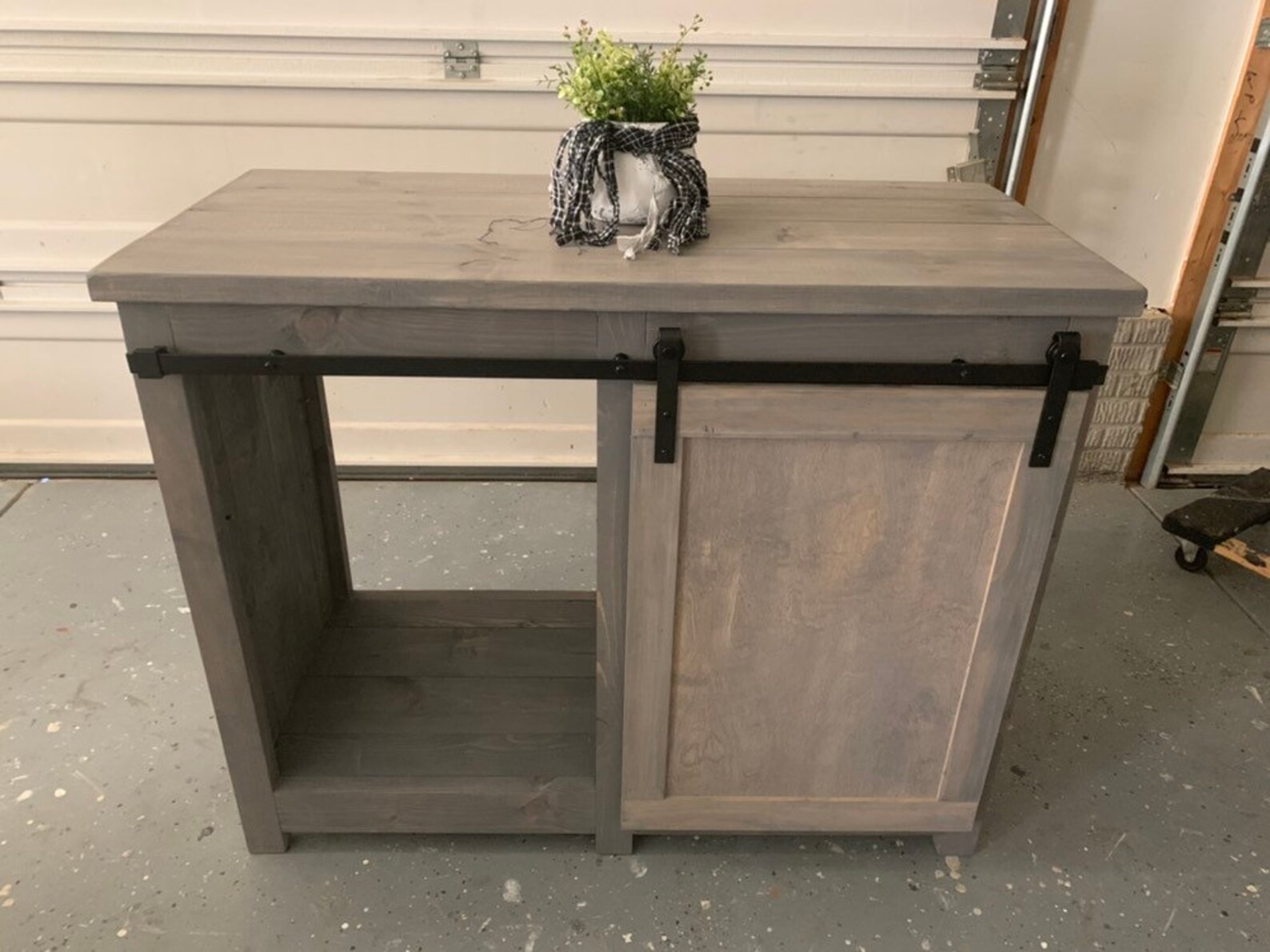 Farmhouse Style X Large Mini Frdge Cabinet With a Barn Door - Etsy