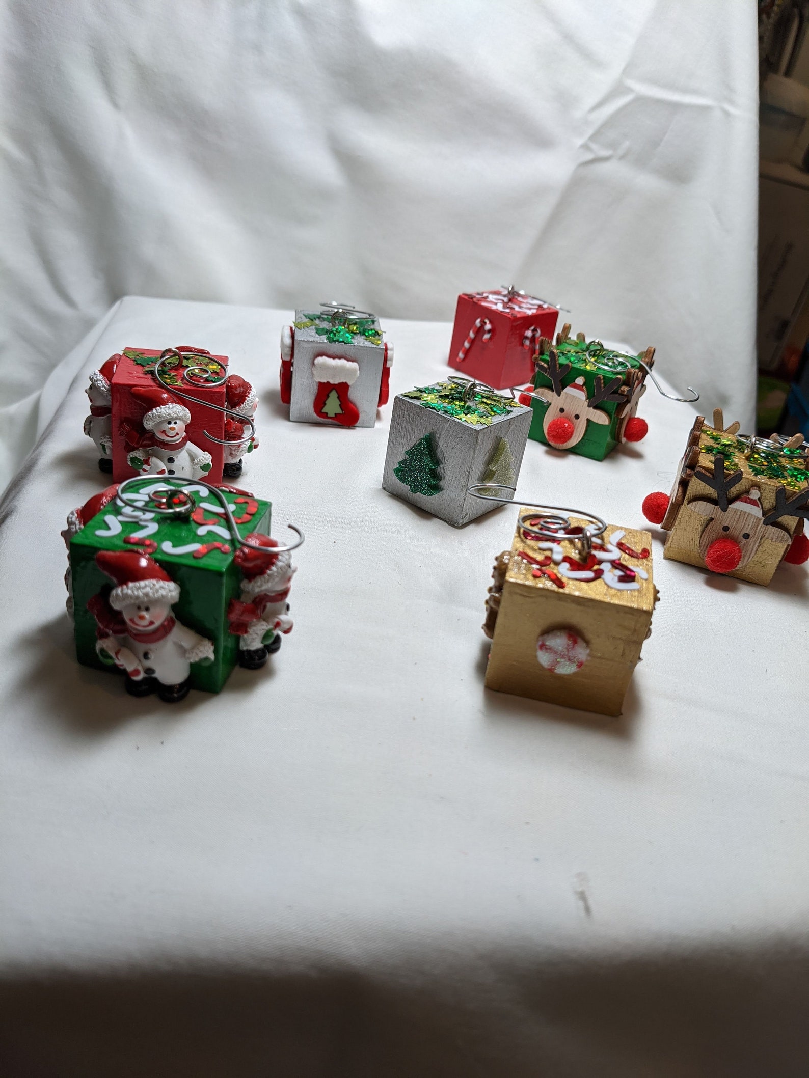 Christmas Ornament Cube Set of Two - Etsy
