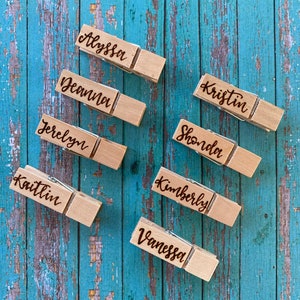 Custom Wood Burned Clothespin, Custom Clothespins, Custom Name Tags ...