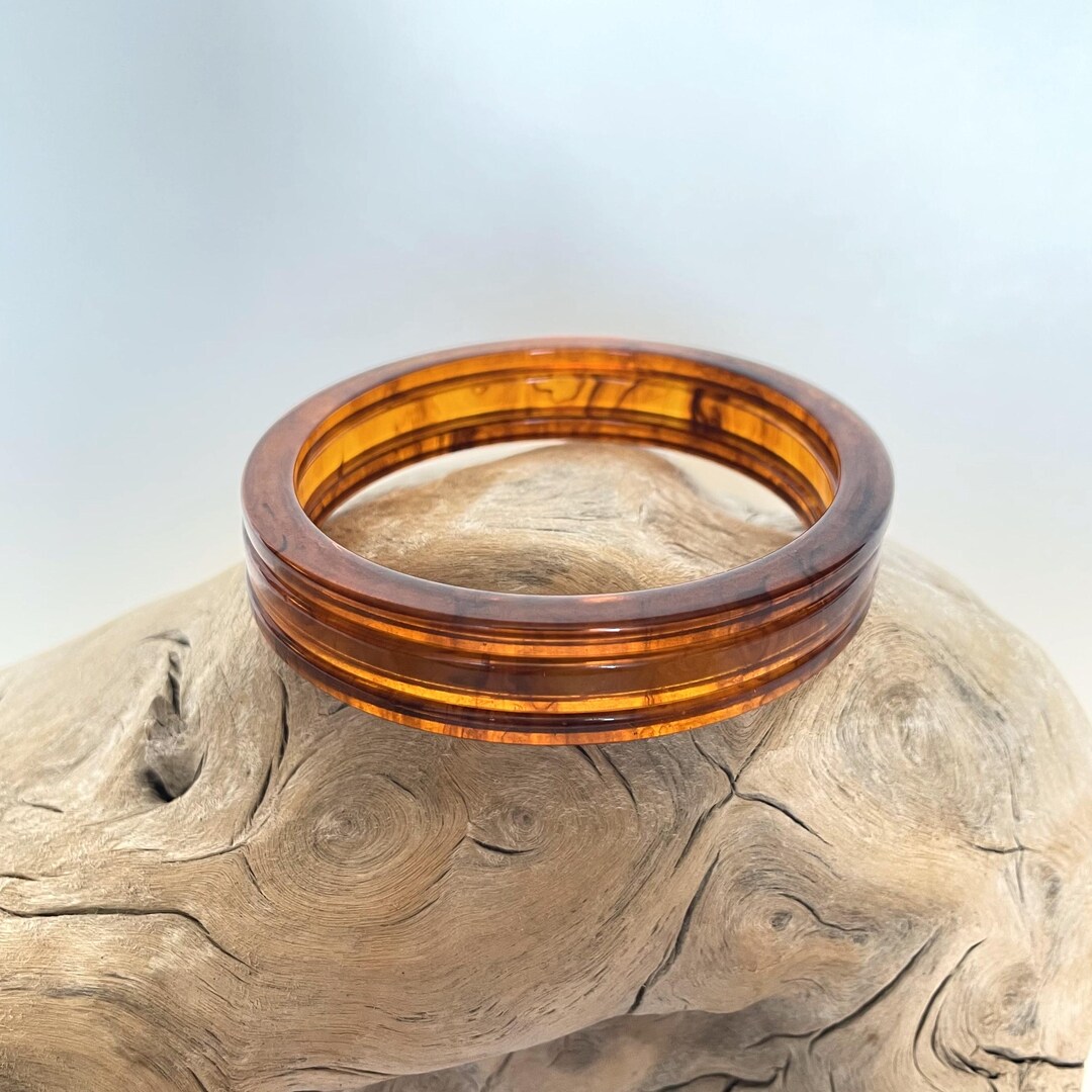 Set of 3 Vintage Bakelite Root Beer Art Deco Bangle Bracelets - Etsy