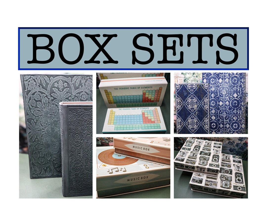 Wood Book Box & Nesting Flap Box Sets - Etsy