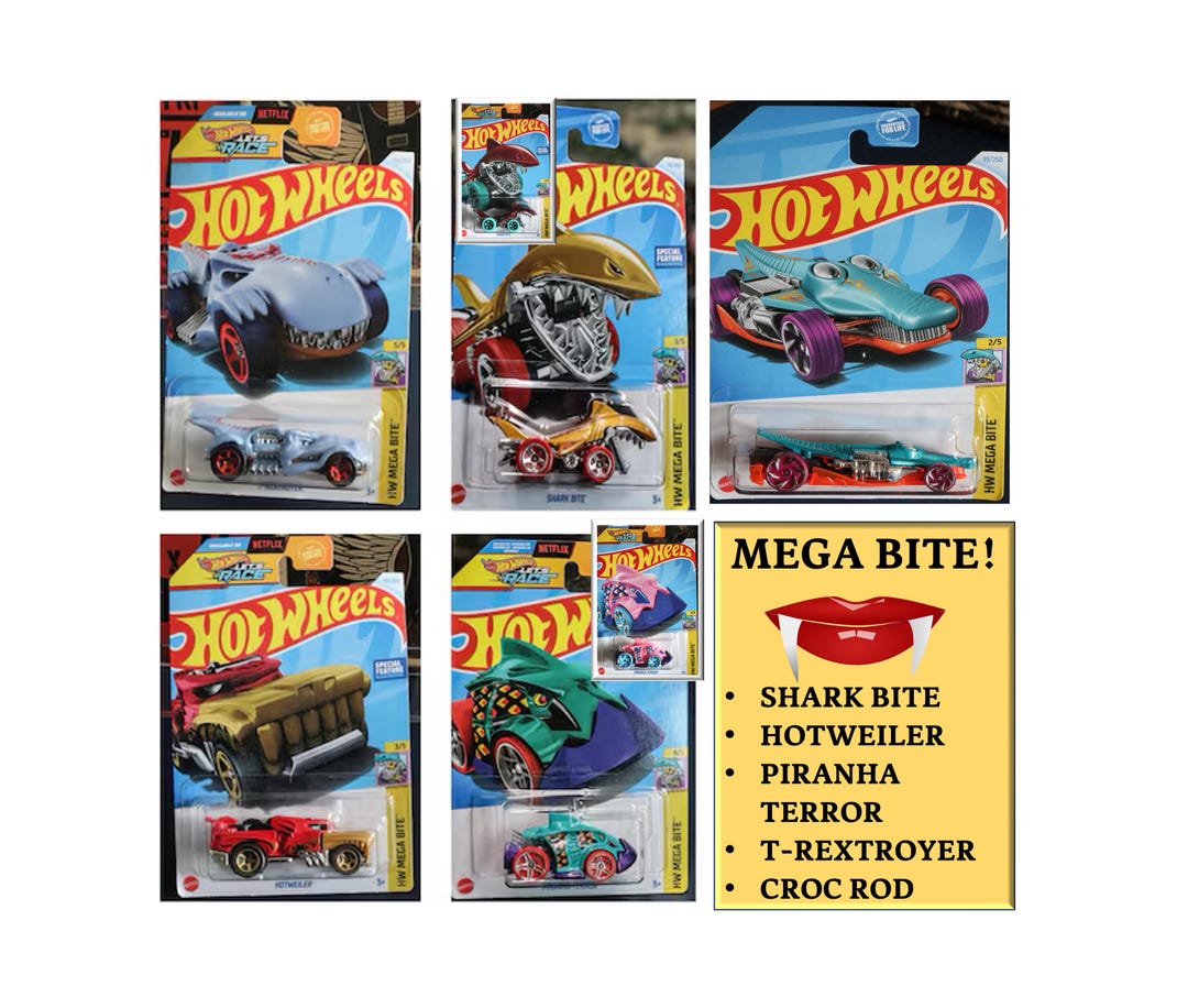 Hot Wheels MEGA BITE Die Cast Cars/collectibles - Etsy