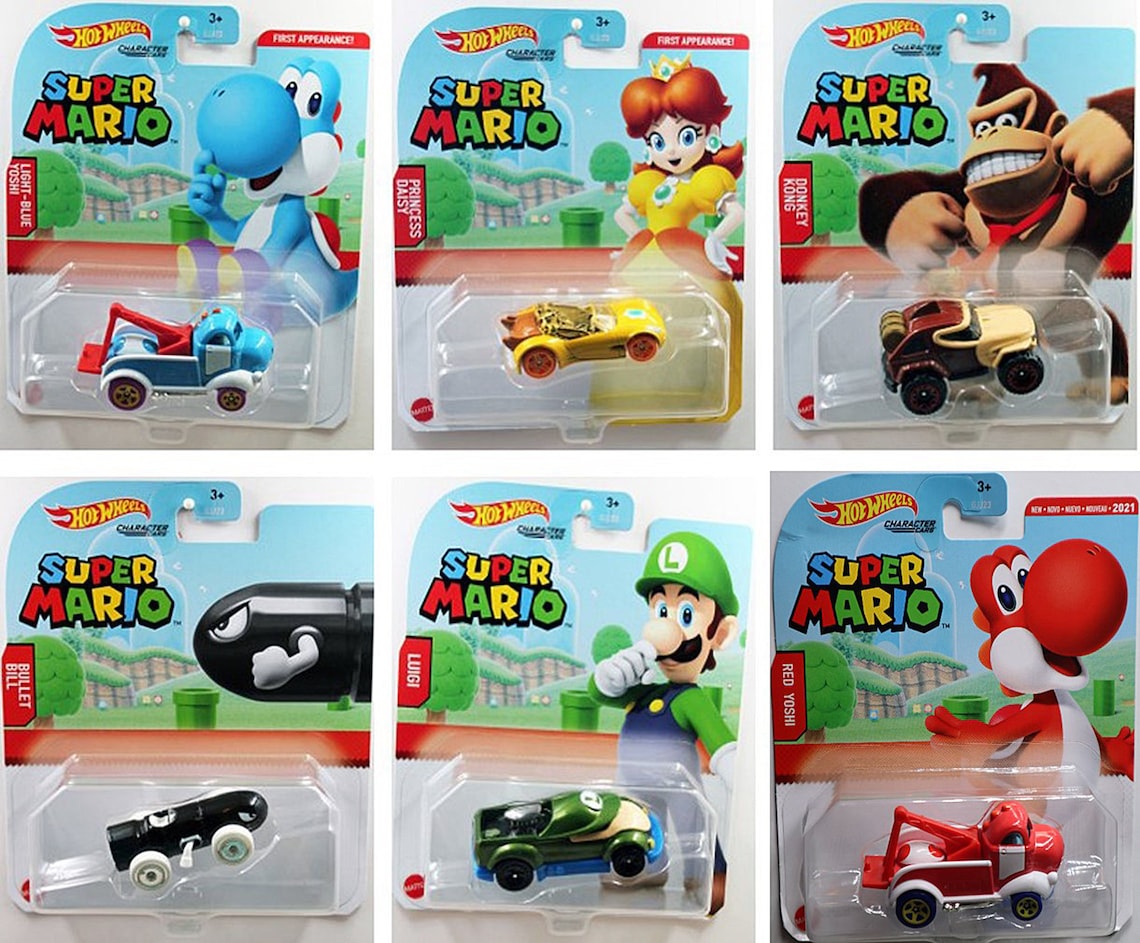 Super Mario Hot Wheels Diecast Cars/collectibles - Etsy