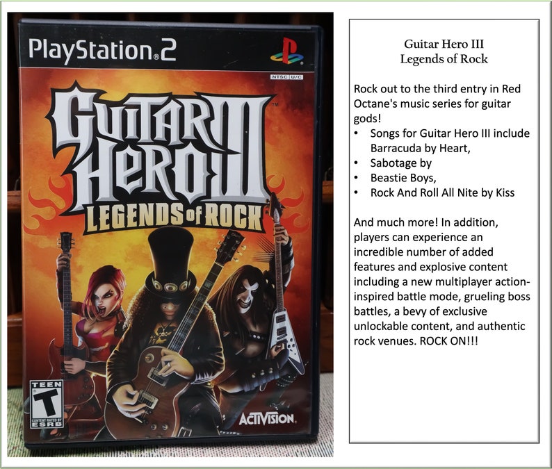 Playstation 2 Guitar Hero Set of 3 Games Guitar Hero II - Etsy