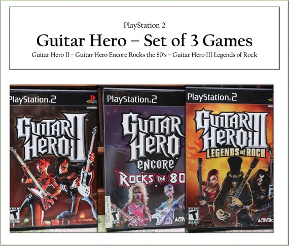 Playstation 2 Guitar Hero Set of 3 Games Guitar Hero II - Etsy