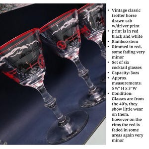 Libbey Trotter Horse Cocktail Glassware Set of 6 - Etsy