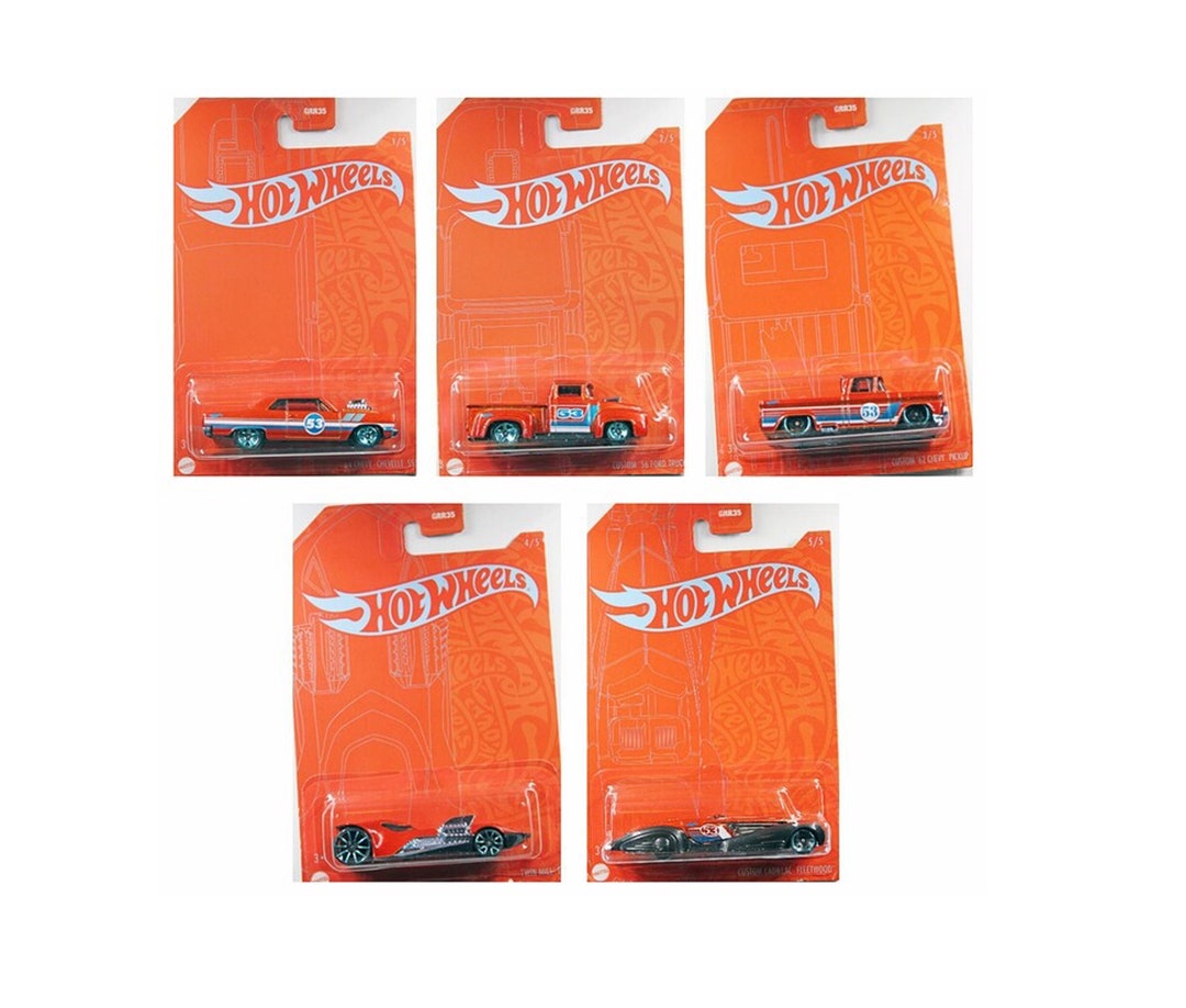 Hot Wheels Mattel - Orange & Blue Series - SET OF 5 ('64 Chevelle, '56 ...