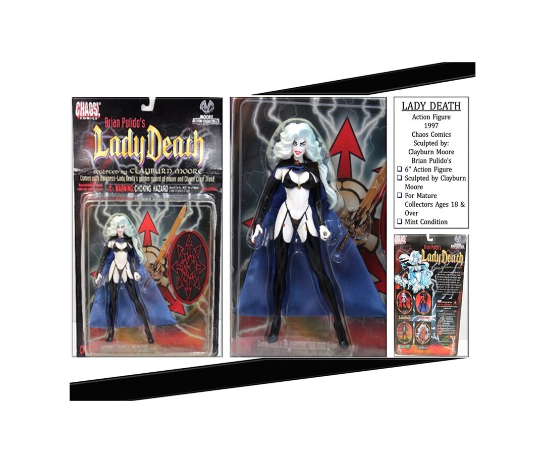 LADY DEATH Action Figure/1997/chaos Comics/sculpted By: Clayburn Moore ...