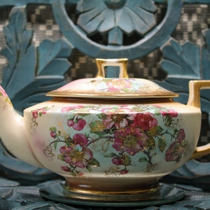 Lecot China Zapun: Victorian Hand-painted Tea Set With Pink Roses - Etsy