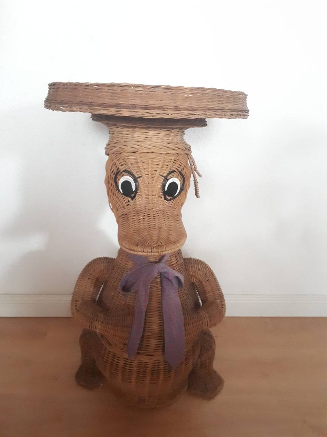 Vintage Walt Disney Donald Duck Disneyana, Rare, Wicker Side Table ...