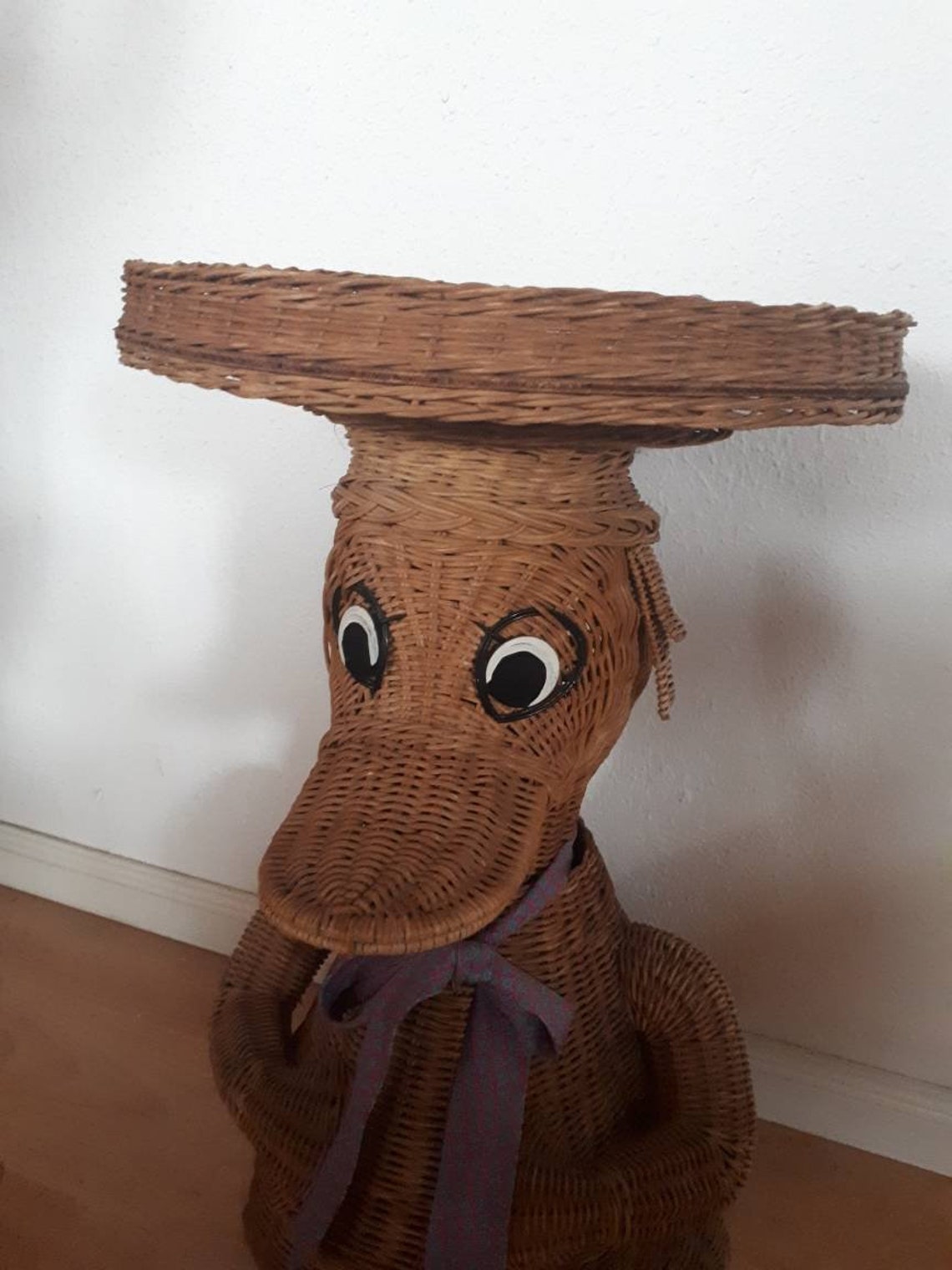 Vintage Walt Disney Donald Duck Disneyana Rare Wicker Side - Etsy